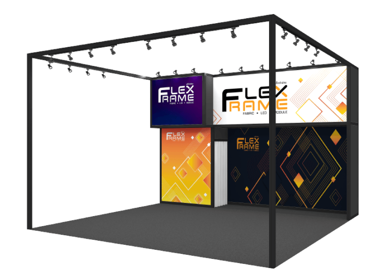 บูธสำเร็จรูป MAXIMA FABRIC - FLEXFRAME