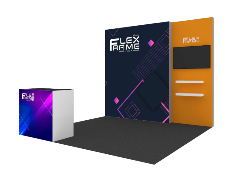 บูธสำเร็จรูป MAXIMA FABRIC - FLEXFRAME