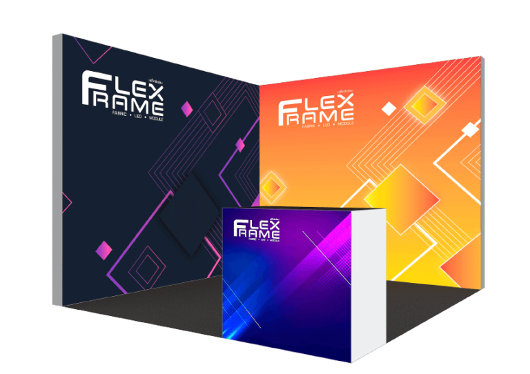 บูธสำเร็จรูป MAXIMA FABRIC - FLEXFRAME