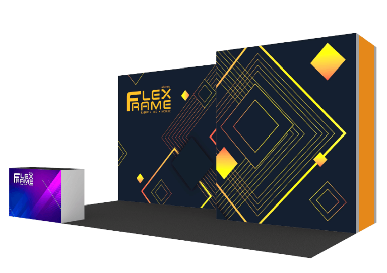 บูธสำเร็จรูป MAXIMA FABRIC - FLEXFRAME