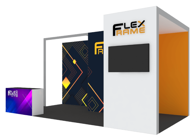 บูธสำเร็จรูป MAXIMA FABRIC - FLEXFRAME