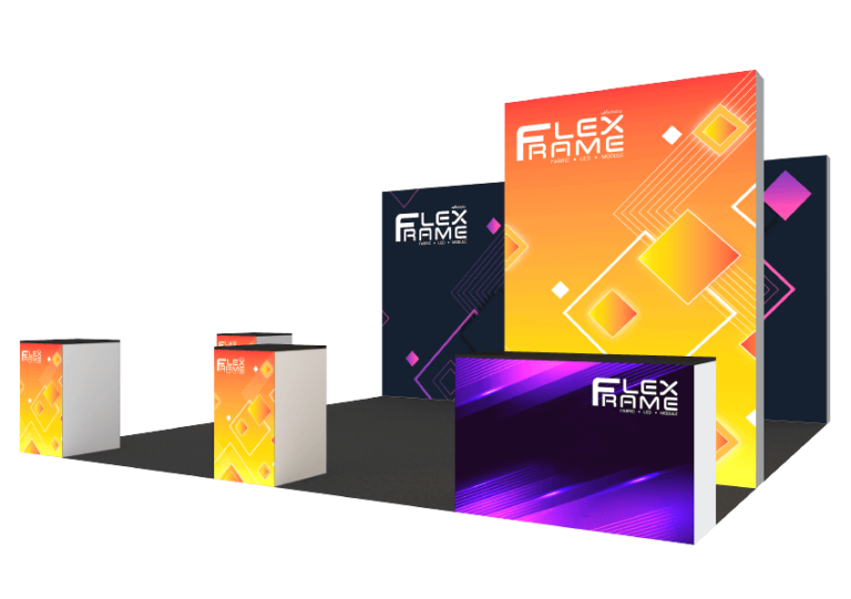 บูธสำเร็จรูป MAXIMA FABRIC - FLEXFRAME