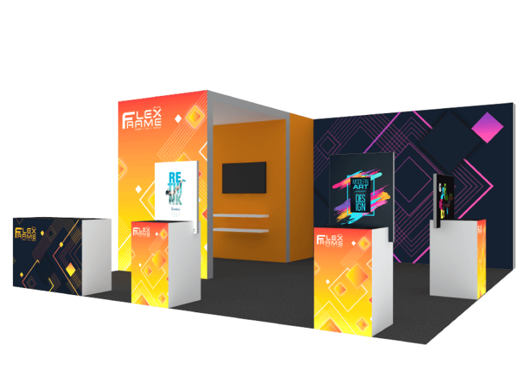 บูธสำเร็จรูป MAXIMA FABRIC - FLEXFRAME
