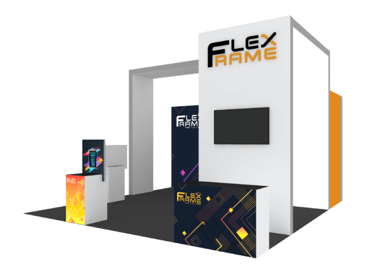 บูธสำเร็จรูป MAXIMA FABRIC - FLEXFRAME