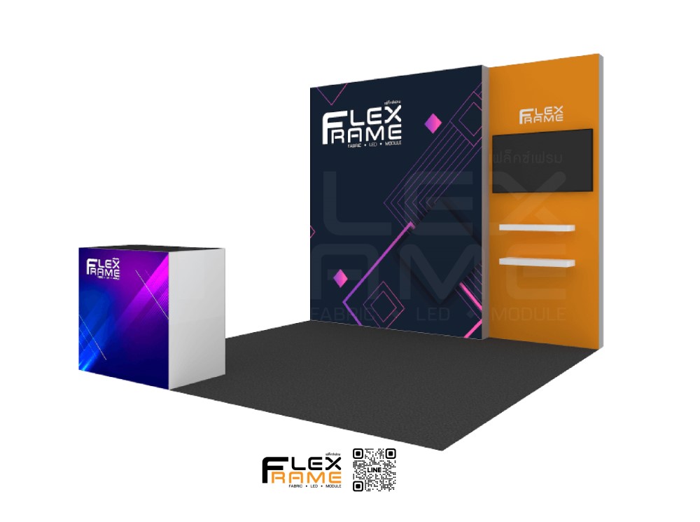 บูธสำเร็จรูป รุ่น LIGHT UP SERIES - FLEXFRAME