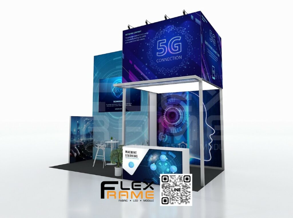 บูธสำเร็จรูป MAXIMA FABRIC ผ้าพิมพ์คุณภาพสูง สีสวยคมชัด ไร้รอยต่อ