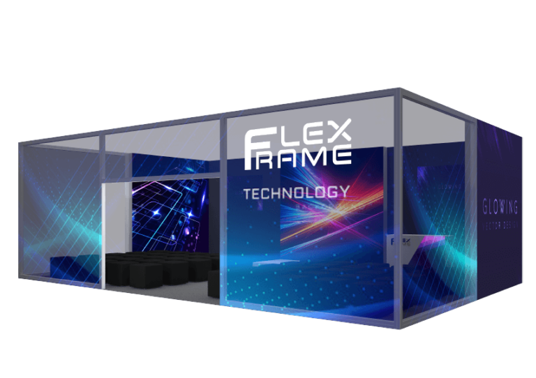 บูธสำเร็จรูป MAXIMA FABRIC - FLEXFRAME