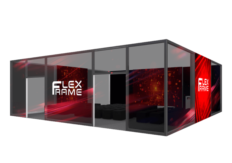 บูธสำเร็จรูป MAXIMA FABRIC - FLEXFRAME