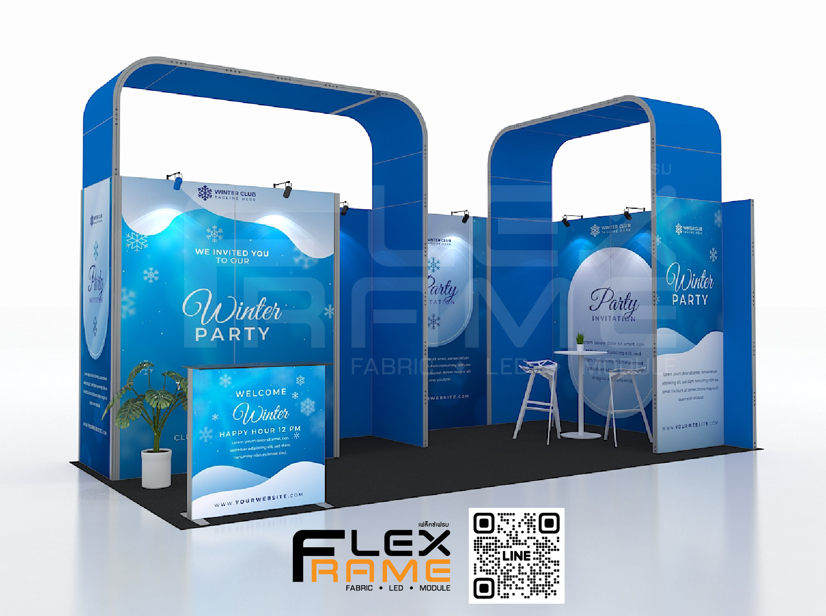 บูธผ้า: นวัตกรรมเพื่อการจัดงานแสดงสินค้าที่สมบูรณ์แบบ - FLEXFRAME